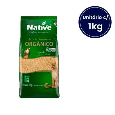 Açúcar Orgânico Demerara Native - 1kg - CAUE DISTRIBUIDORA