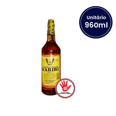 Cachaça Kariri - 960ml - CAUE DISTRIBUIDORA