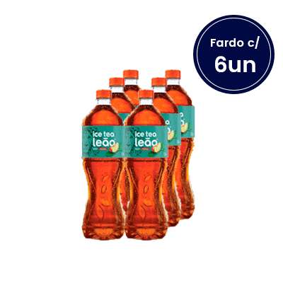 Chá Ice Tea Pessego 1,5L Leão Fardo com 6 un - CAUE DISTRIBUIDORA