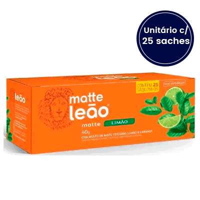 Chá Matte Limão Leão com 25 Saquinhos - CAUE DISTRIBUIDORA
