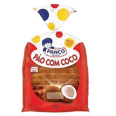 Pão de Coco Panco - Pacote com 350g - CAUE DISTRIBUIDORA