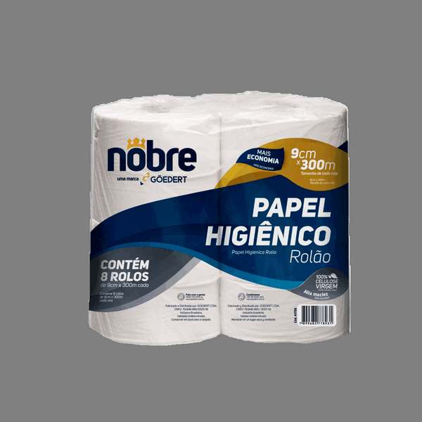 Papel Higienico Rolão Nobre 300m - CAUE DISTRIBUIDORA