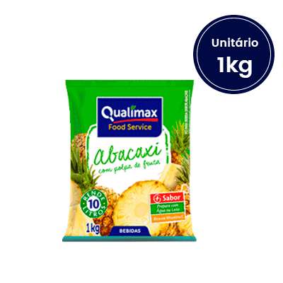 Refresco em Pó de Abacaxi Qualimax - 1kg - CAUE DISTRIBUIDORA